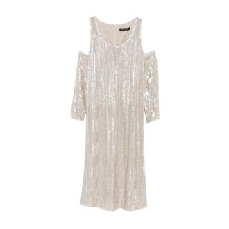 Marina Rinaldi Femme, Robes, Beige, Taille: 48 FR Robes Beiges pour Femmes