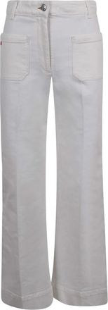 Victoria Beckham Femme, Pantalons, Blanc, Taille: W28 Alina Flared Jeans
