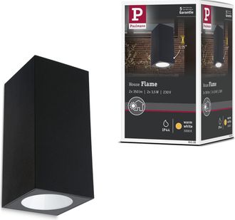 Paulmann 94328 LED Außenleuchte Außenwandleuchte Flame IP44 eckig incl. 2x2,8 Watt Anthrazit Außenlampe Aluminium 3000 K