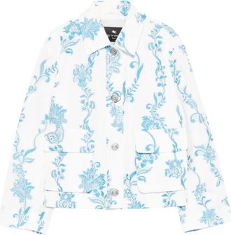 Etro Femme, Vestes, Multicolore, Taille: 34 FR Veste &agrave; poches &agrave; motif floral