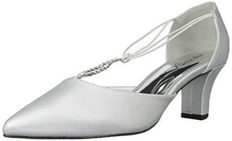 Easy Street Femmes Chaussures À Talons Couleur Métallique Silver Satin Taille 41