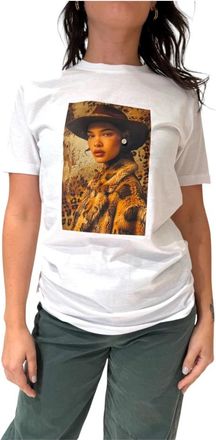 Please Femme, Tops, Blanc, Taille: 38 FR T-Shirt Imprim&eacute;