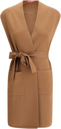 Max Mara Femme, Vestes, Beige, Taille: 38 FR Abete Long Vest