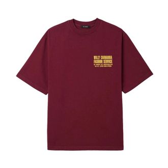 Willy Chavarria Logo-Print Kurzarm-T-Shirt - - Tops - Herren - Rot - L