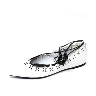 Michael Kors Flache Ballerina-Schuhe aus Leder - - Shoes - Damen - Wei&szlig; - 36 EU