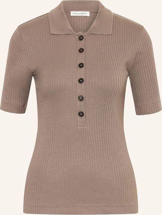 Marc O'Polo Marc Opolo Strick-Poloshirt braun