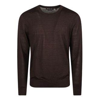 Michael Kors Pull en M&eacute;rinos Essentiel - Homme - Pulls - Brun - Taille: S
