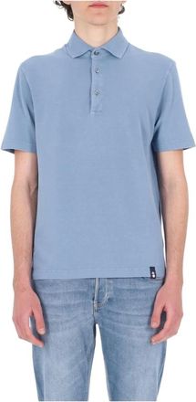 Drumohr Homme, Tops, Bleu, Taille: 2XL Polo en coton Ice Cotton