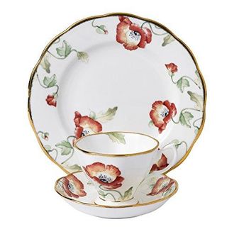 Royal Albert 100 Years 1970 3-teiliges Set (Teetasse, Untertasse und Teller, 20,3 cm)