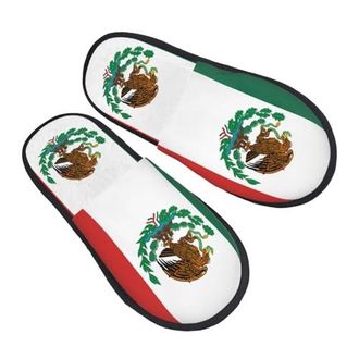 Generic Pantoufle Maison Drapeau Du Mexique Hiver Chaussures Chaudes Antid&eacute;rapantes Hiver Pantoufles Unique Chaussons Maison Pour Maison Chambre Camping L