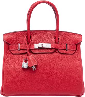 Herm&egrave;s Red Clemence Birkin Retourne 30