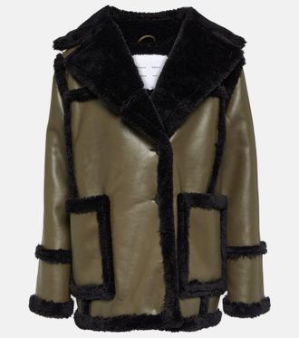 Proenza Schouler White Label Bikerjacke mit Faux Shearling