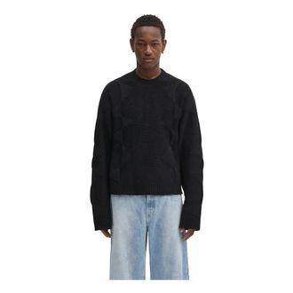 Heliot Emil Rundhals-Strickware - - Knitwear - Herren - Schwarzk - XL