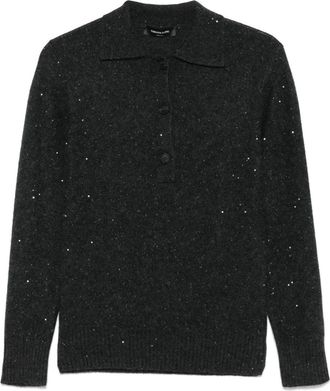Fabiana Filippi Pullover mit Pailletten - Grau