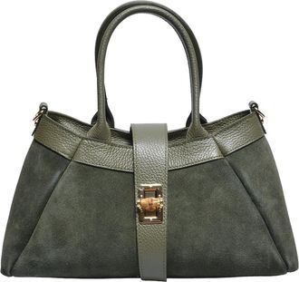 Isabella Rhea Gr&uuml;n Rindsledertasche