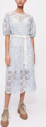 Maje Kleid Aus R&uuml;ckenfreier Guipure-spitze - Blau - Gr&ouml;&szlig;e 32 - Maje