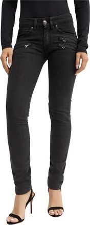 Balmain Femme, Jeans, Noir, Taille: W25 Jean Noir avec Logo Coupe Tailleur