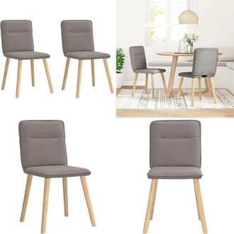 vidaXL Esszimmerstühle 2 Stk. Taupe Stoff - Vidaxl