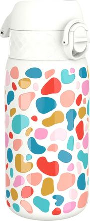 Ion8 Isolierte Edelstahl-Trinkflasche, 320 ml, Auslaufsicher, Einhandöffnung, Sichere Verriegelung, Spülmaschinenfest, Klappdeckel, Tragegriff, Leicht zu R