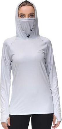 Bassdash FS23W Chemise à Capuche de Pêche UPF 50+ pour Femme avec Masque Facial et Trous pour Les Pouces