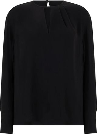Max Mara Femme, Blouses et Chemises, Noir, Taille: 40 FR Chemisier L&eacute;ger en Cady