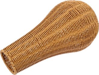 Cabilock Woven Imitation Rattan Vase für Blumenarrangements Rustikale für Zuhause Kunststoffvase für Trockenblumen Einfache Pflege und Vielseitig Einsetzbar Gr