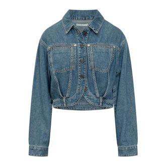 Iro Iro, Femme, Vestes, Bleu, Taille: 38 FR Veste en jean courte