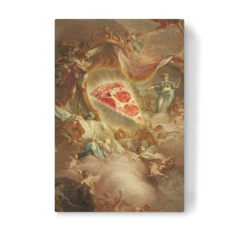 artboxONE Leinwand 30x20 cm Essen & Trinken The HOLY Pizza von Jonas Loose