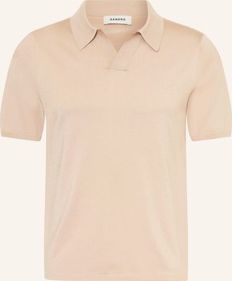 Sandro Sandro Strick-Poloshirt beige