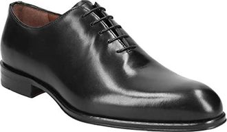 Flecs Chaussures &agrave; lacets T600-157 en cuir lisse noir pour homme, Noir, 44 EU