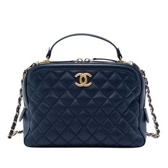 Chanel Pre-owned Quilted Satchel - Femme - Pre-owned - Bleu - Taille: ONE Size