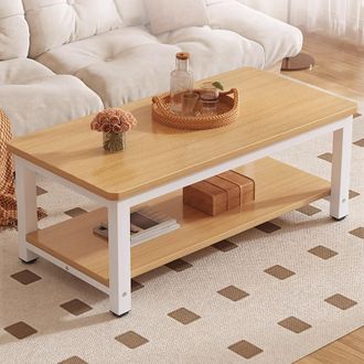 Generic 2 Stufiger Rechteckiger Couchtisch mit Ablage, Wohnzimmertisch for Balkon, Arbeitszimmer, Büro, Empfangsraum, Einfache Montage