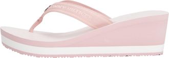 Tommy Hilfiger Damen Flip Flops Stripes mit Keilabsatz, Rosa (Foggy Pink), 41