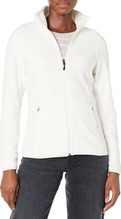 Amazon Essentials Damen Weiche Polarfleece-Jacke mit durchgehendem Reißverschluss in klassischer Passform (erhältlich in Übergrößen), Elfenbein, XXL