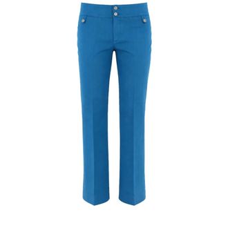 Etro Femme, Pantalons, Bleu, Taille: 40 FR Pantalon droit &agrave; poches avant