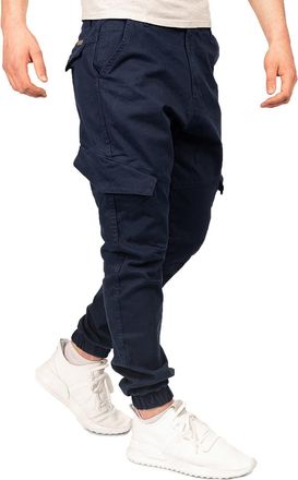 Alessandro Salvarini A. Salvarini Herren Designer Cargo Hose Strech Cargohose Taschen AS274 [AS-274-Dunkelblau-W38-L34]