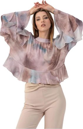 Kocca Femme, Blouses et Chemises, Multicolore, Taille: 40 FR Blouse originale avec manches &eacute;vas&eacute;es