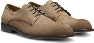HUGO BOSS Derby-Schn&uuml;rer Tayil aus Veloursleder mit Ledersohle in