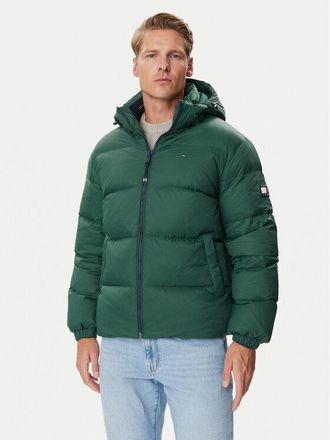 Tommy Jeans Daunenjacke Essential DM0DM19786 Dunkelgr&uuml;n Regular Fit