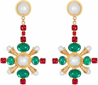 Balmain Barock-Anh&auml;nger-Ohrringe - - Accessories - Damen - Mehrfarbig - ONE SIZE