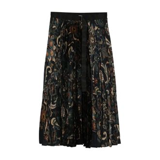 sacai Femme, Jupes, Bleu, Taille: 38 FR Midi Skirts