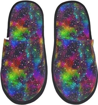 Generic Pantoufles De Voyage Univers Lumineux R&eacute;utilisables Pantoufles DH&ocirc;tel Peluche Chaussons DInt&eacute;rieur Pour Chambre Invit&eacute; Automne L