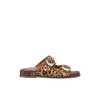 Cosmoparis Femme, Chaussures, Brun, Taille: 40 EU Sandales Imprim&eacute; L&eacute;opard