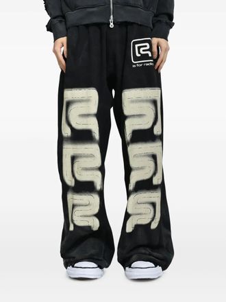 RRR123 Hose mit Logo-Print - Schwarz