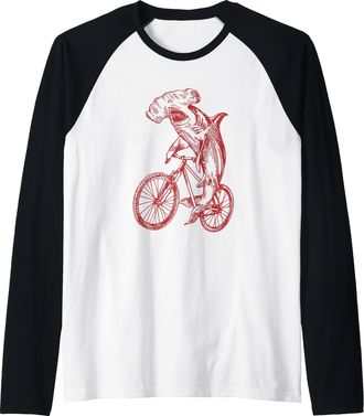 Seembo Hammerhead Shark Cycling Fahrrad Lustiges Fisch Biking Bike Raglan