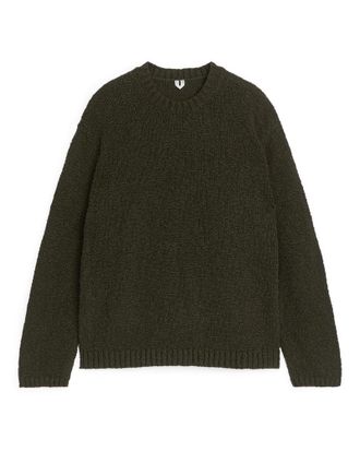 Arket B&auml;ndchengarn-Pullover -Gr&uuml;n
