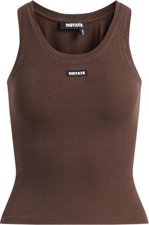 Rotate Rotate Birger Christensen, Femme, Tops, Brun, Taille: 40 FR D&eacute;bardeur c&ocirc;tel&eacute;