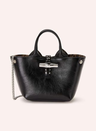 Longchamp Handtasche Le Roseau Xs schwarz