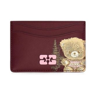 Ganni Femme, Accessoires, Rouge, Taille: ONE Size Portefeuilles Ganni