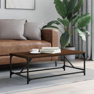 vidaXL Vidaxl - Table basse Ch&ecirc;ne marron 100x50x35 cm Bois ding&eacute;nierie